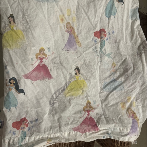 Disney | Bedding | Pottery Barn Toddler Disney Princess Flat Sheet Only ...